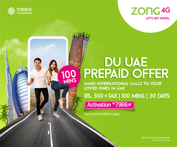 IDD UAE DU Bundle Offer Best IDD Bundles Zong 4G